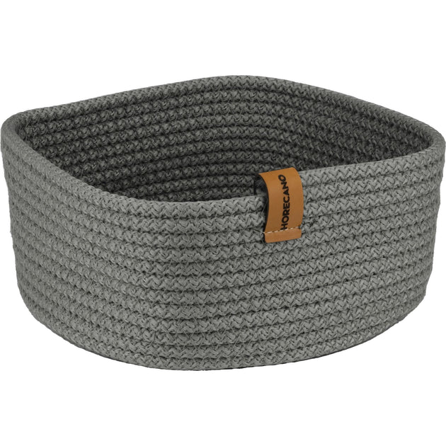 Square textile bread basket "Anthracite" 19x7cm – HORECANO