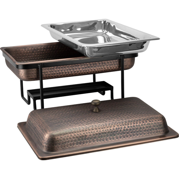 Horecano Rustic Rectangular Chafing Dish GN 1/1 with Matte Black Base ...