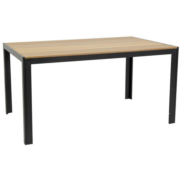 Rectangular table "Plastic Wood Natural" 150cm – HORECANO