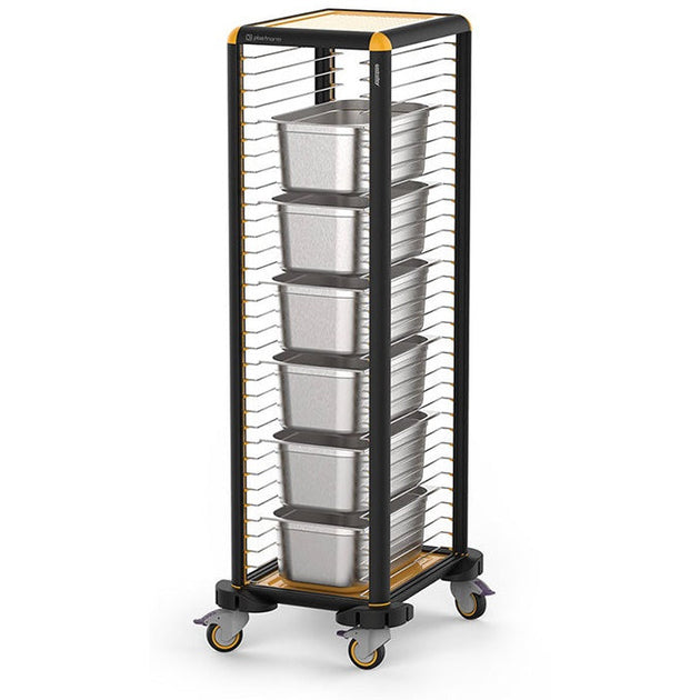 Open side single gastronorm trolley 34 shelves for GN1/1 – HORECANO