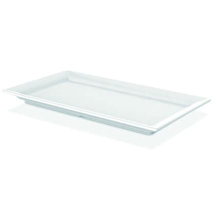 Rectangular melamine serving platter white GN 1/4 26.5cm – HORECANO