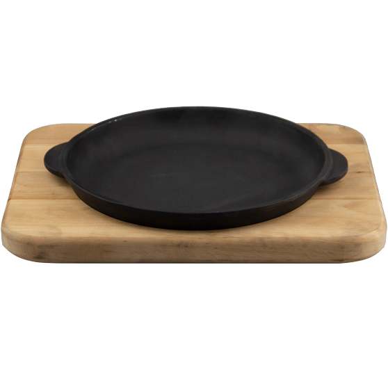 Cast iron serving dishes with bamboo tray – HORECANO