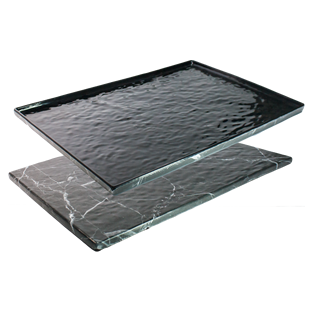 Rectangular melamine tray "Black marble" GN 1/1 – HORECANO