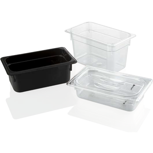 Polycarbonate gastronorm storage container GN 1/4 transparent 2 litres ...